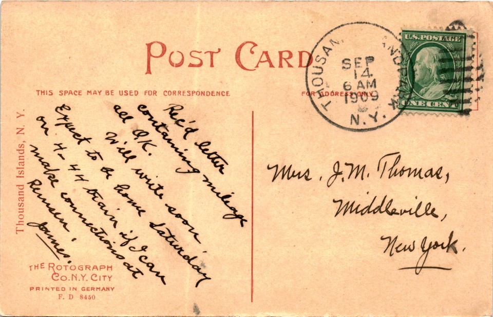 Thousand Islands NY Shore Scene Postcard James Remsen Home | eBay