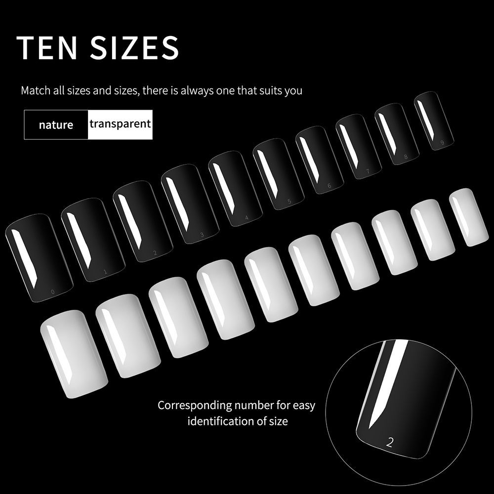 Cover Multi-Size for Building No Trace False Nails Tips Fake Nails ...