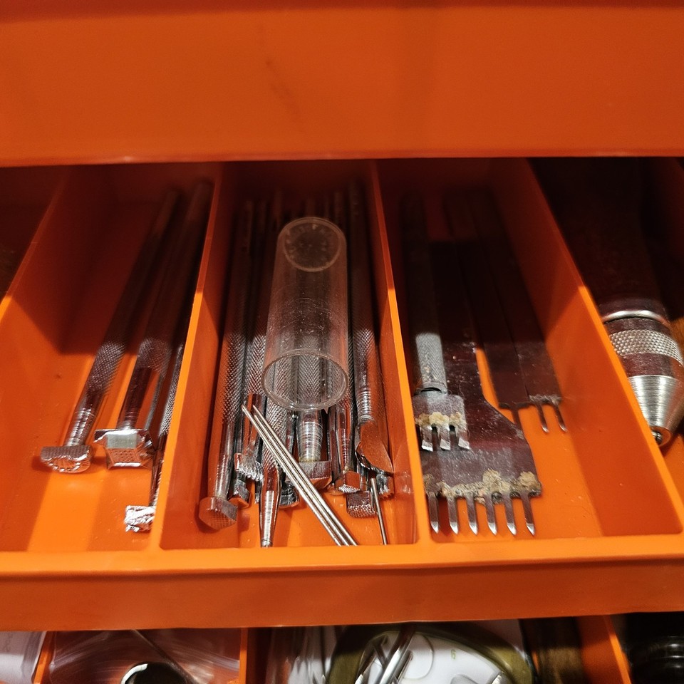 Huge Lot Craftool Leather Working Stamps & Tools Of All Sorts With ...