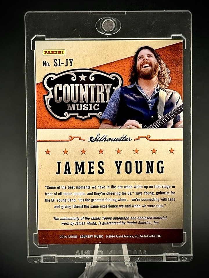 James Young Eli Young Band Panini Country Autograph Patch Relic | eBay UK