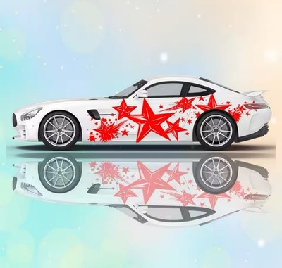 Shooting Stars Car Decal; Star Racing Livery; Both Sides; Custom Star ...