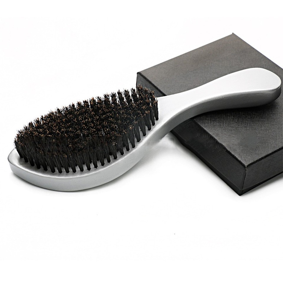 1PC Long Wooden Handle Beard Brush Bristle Beard Cleaning Brush Beard ...