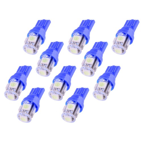 10pc Blue LED Instrument Gauge Cluster Light Bulb Fit For T10 License ...