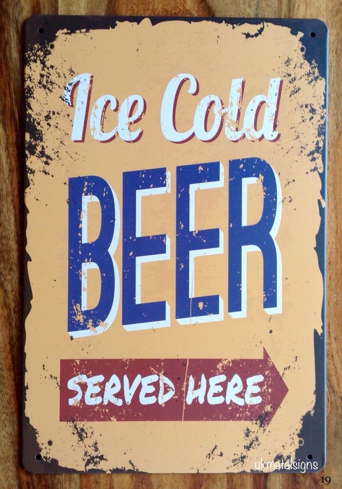 Metal Signs Vintage Retro Pub Home Bar Man cave Garage Shed Poster Beer ...