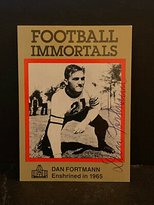 Signed Dan Fortmann Card HOF AUTOGRAPH Chicago Bears CERTIFIED AUTO | eBay