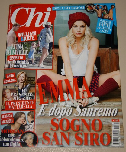 CHI 2015/8=EMMA MARRONE=FRAGOLA=JESSICA MAZZOLI=ROSZA TASSI=ENNIO ...