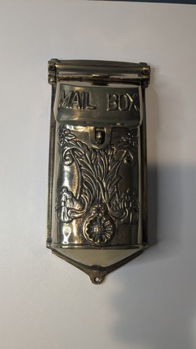 Rare Vintage Solid Brass US Mail Box Wall Mount Mailbox Heavy | eBay