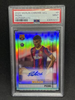 2020-21 Topps Chrome Merlin Autograph Pedri Barcelona RC Auto #P ...