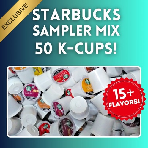 50 Starbucks K-Cups Assorted Flavors Variety Mix Sampler GREAT VALUE ...