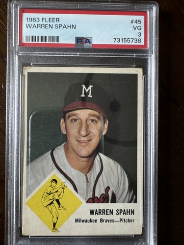 1963 FLEER #45 WARREN SPAHN BASEBALL CARD PSA 3 | eBay