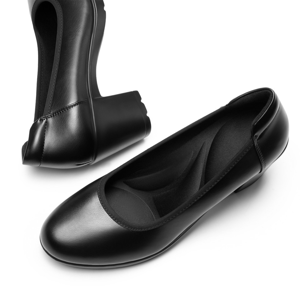 Women's Chunky Block Heels Work Pumps City Walking Arch Support Dress ...