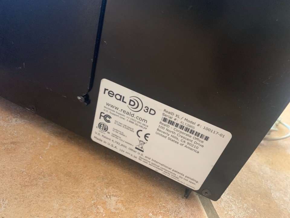 REALD XL 3D SYSTEM LENS FOR LARGE CINEMA PROJECTOR, REAL D *EXCELLENT ...