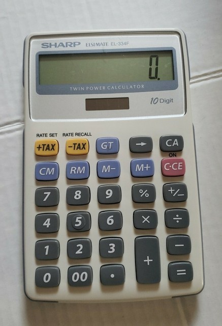 Sharp ELSIMATE El-334f Twin Power Solar and Battery Tax Calculator 10 ...