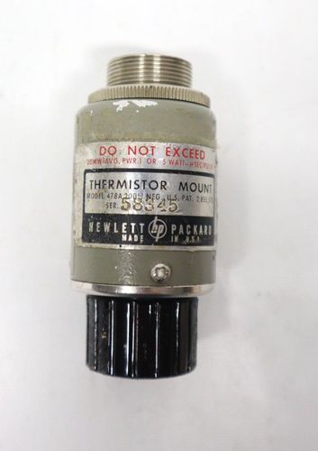 Hewlett- Packard 478A Thermistor Mount 200 Ohm Gray | eBay