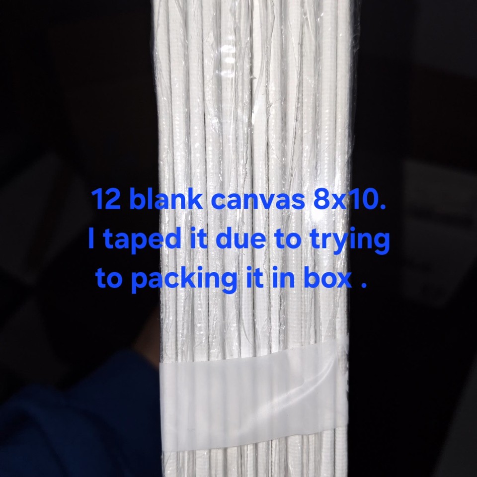 Canvas Blank Lot Set White: Sealed 12 Pk 8x10 & 4 8x8. Then 4x4 Open ...