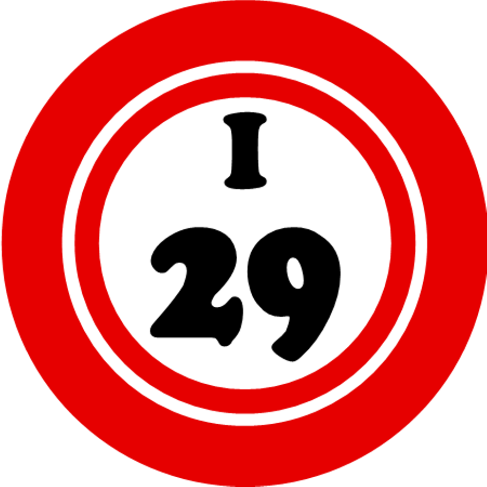 I 29 I29 Bingo Ball - 10 Pack Circle Stickers 3" x 3" - Hobby Number ...