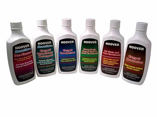 6 Bottle Hoover Steam Vac Shampoo Pre Treat Carpet Care Kit with ...