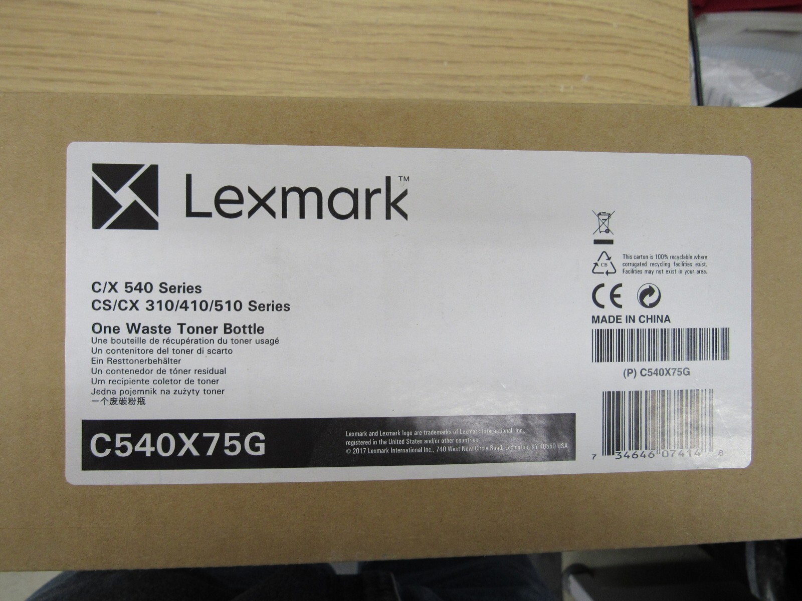 Lexmark C/X 540 Series One Waste Toner Bottle C540X75G 310/410/510 | eBay