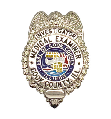 COOK COUNTY MEDICAL EXAMINER BADGE LAPEL PIN: Investigator | eBay