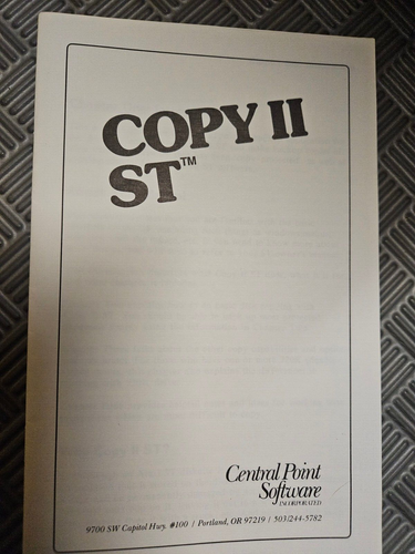 COPY II ST MANUAL FOR ATARI ST | eBay