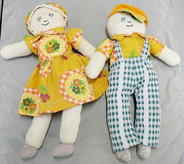 PAIR OF HAND MADE BOY & GIRL STUFFED DOLLS | eBay