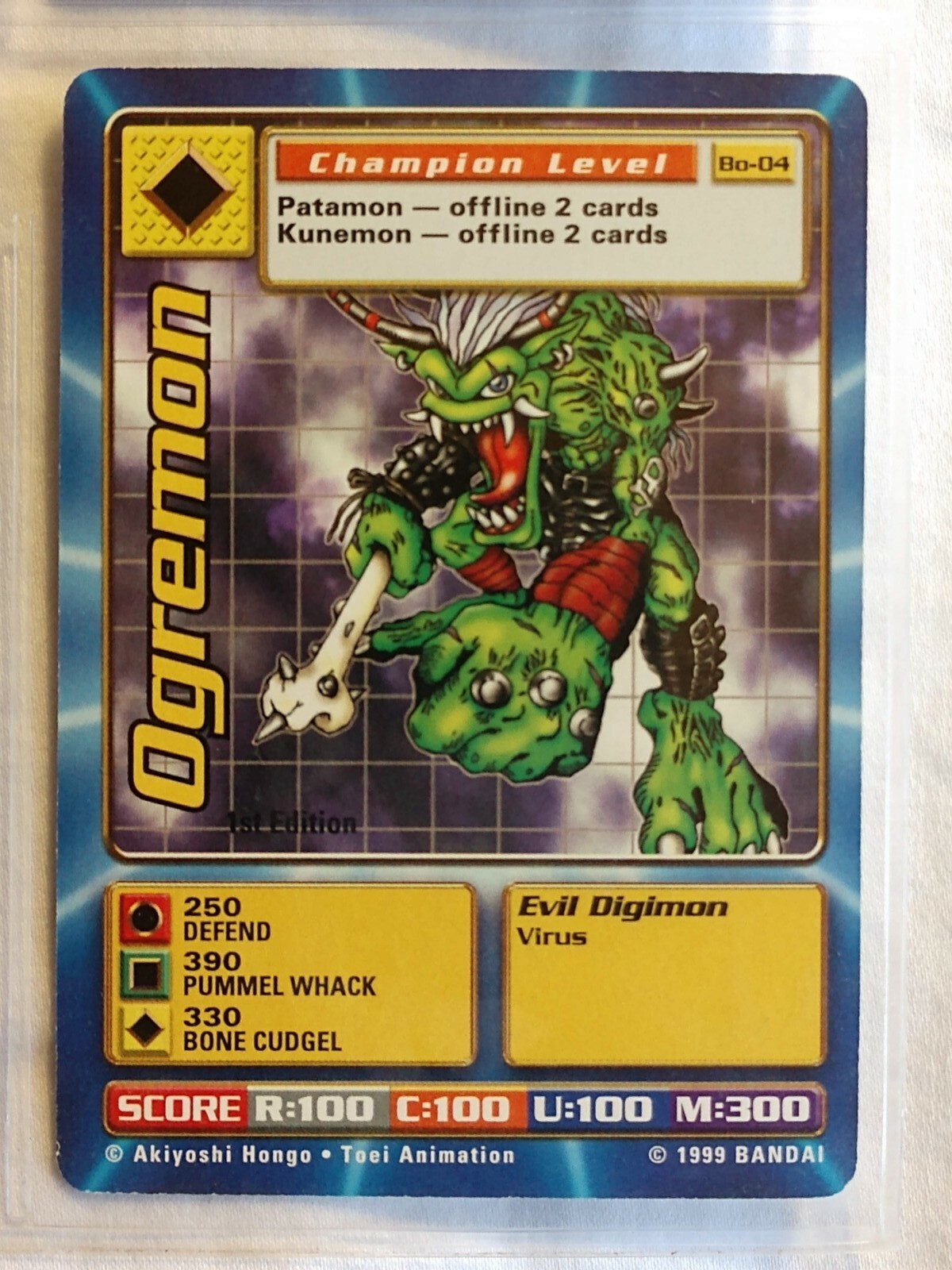 Digimon Bandai Ogremon B0-04 Card Vintage 1999 NM to LP | eBay