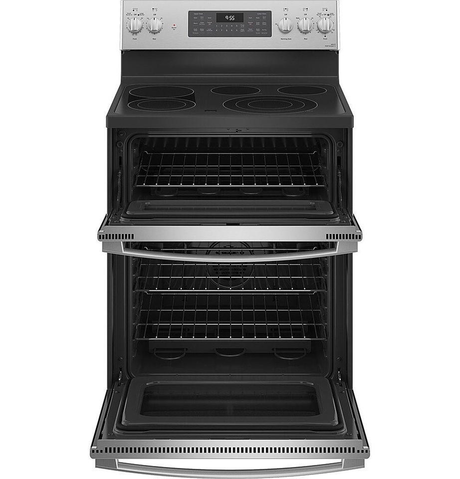GE Profile PB965YPFS 30" Stainless Double Oven Electric Range NOB ...