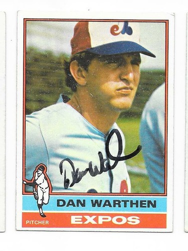 DAN WARTHEN 1976 TOPPS AUTOGRAPHED SIGNED # 374 MONTREAL EXPOS | eBay