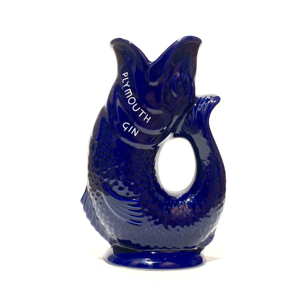 Plymouth Gin X Wade Gluggle Jug in Cobalt Blue- NEW Glug Gurgle Jug ...