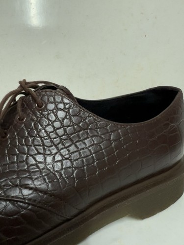 DOC DR. MARTENS 10078 Brown Leather Croc Crocodile Unique Rare 1461 | eBay