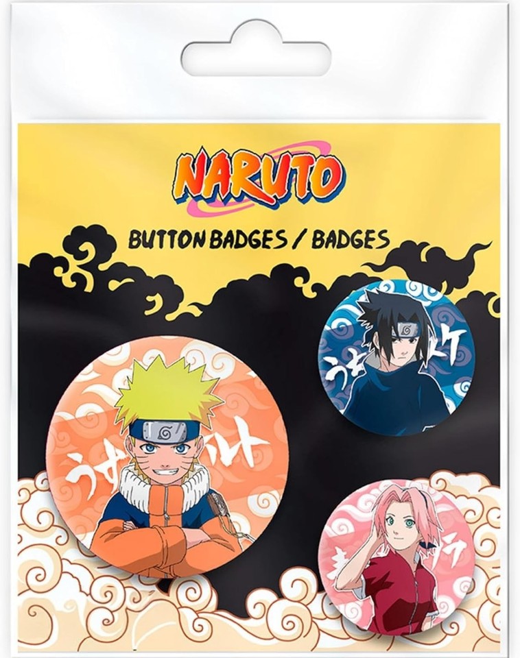 ABYstyle - Naruto Badges Pack Naruto, Sasuke, Sakura | eBay