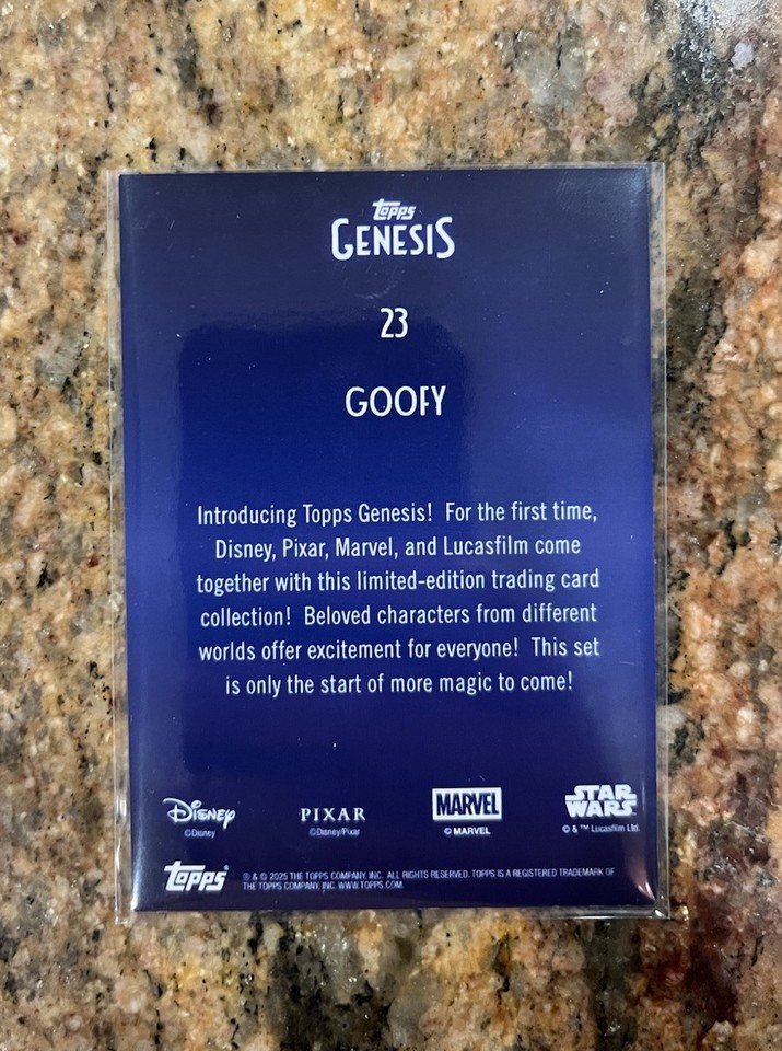 2025 Topps Disney Genesis #23 Goofy (Disney) Orange Foil 25/25 Last on ...