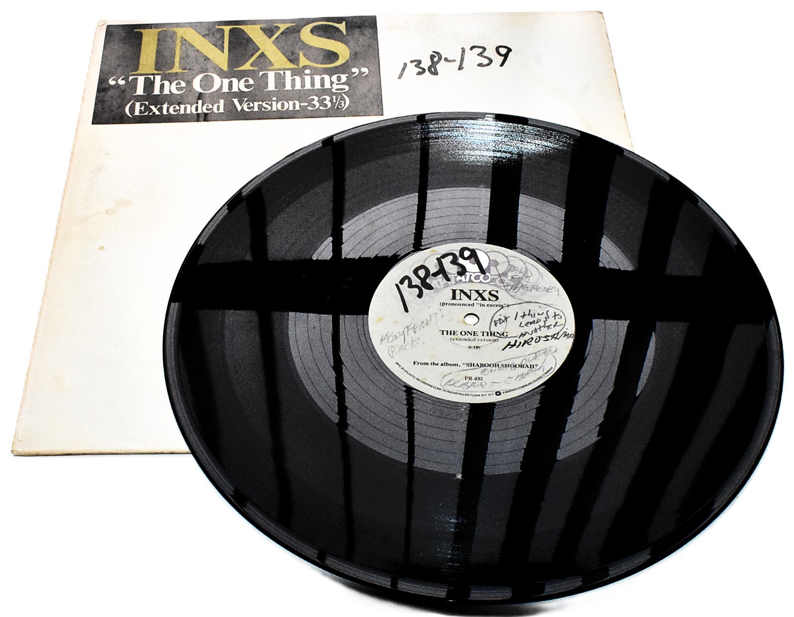 INXS The One Thing 1982 Atco Promo Electronic Pop Rock 12" Ex Version ...