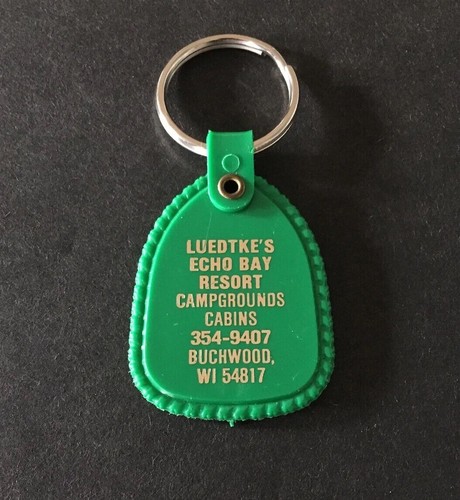 Vintage Keychain LUEDTKE’S ECHO BAY RESORT CAMPGROUNDS Key Ring Fob ...