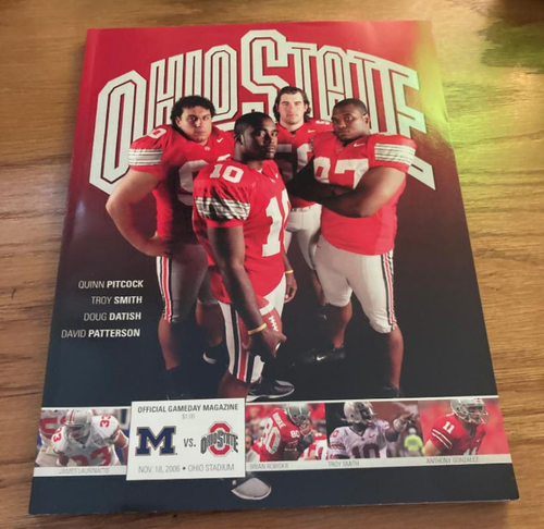 Ohio State v Michigan 11/118/06 Football Program Patterson Troy Archie ...