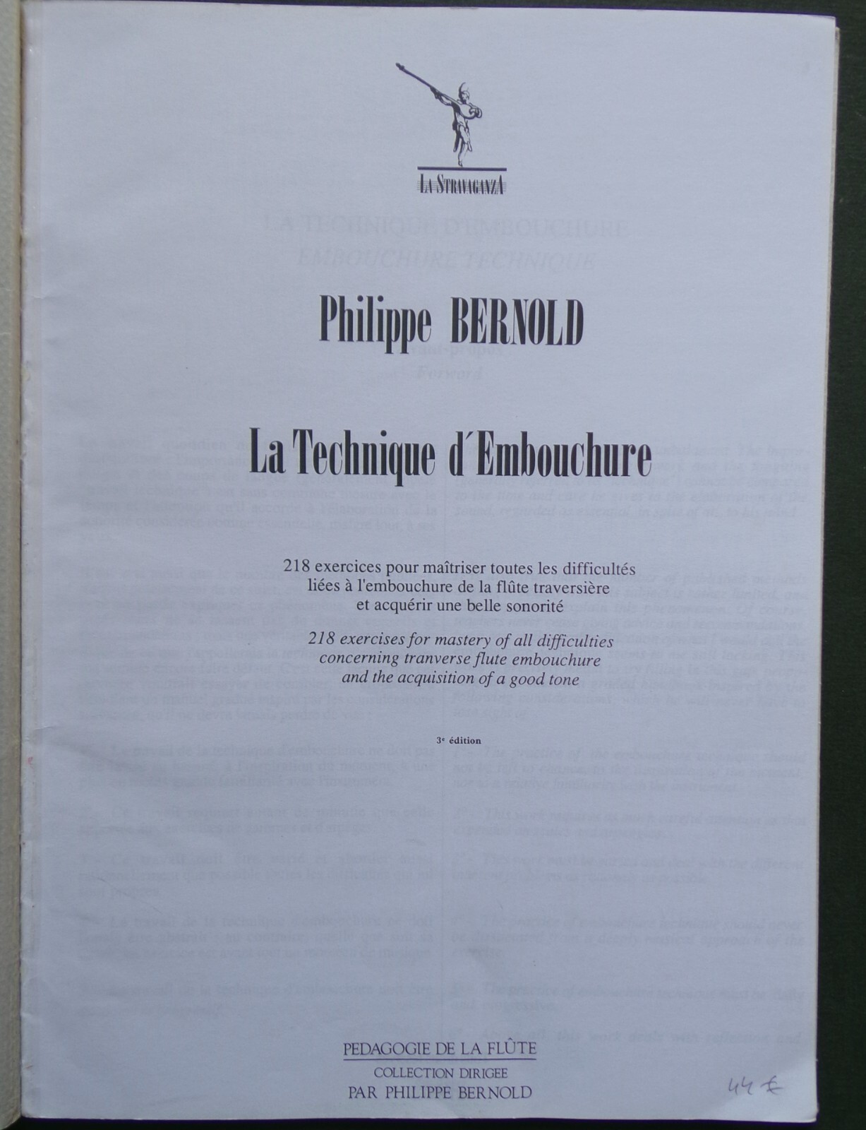 § La technique d'embouchure flûte traversière - Philippe Bernold | eBay