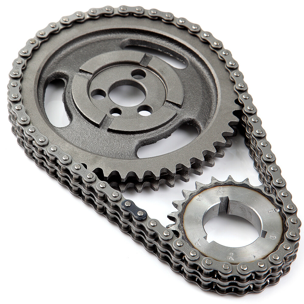 C-3023X SBC Heavy Duty Double Roller Timing Chain Set 3-Key Crank Gear ...