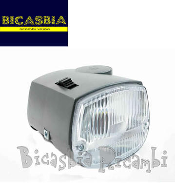 1478 - Front Headlight With 2 Lights Gray Piaggio Ciao PX P PV | eBay
