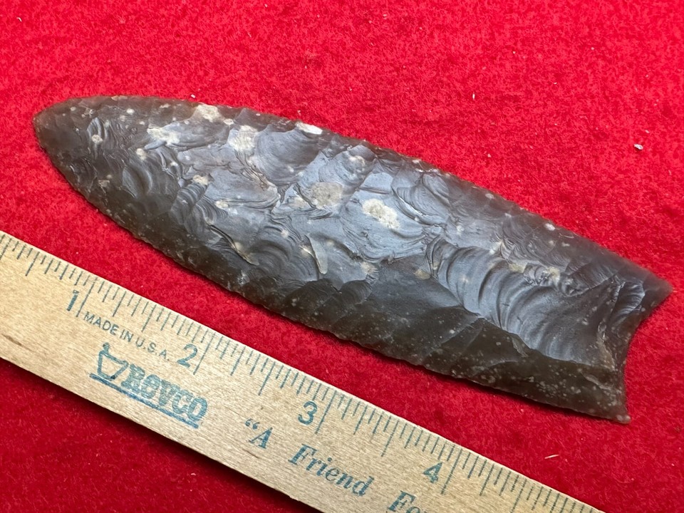 5 1/4" Knife River Fluted Clovis Point, Indian Artifacts, Arrowheads, Hopewell | eBay