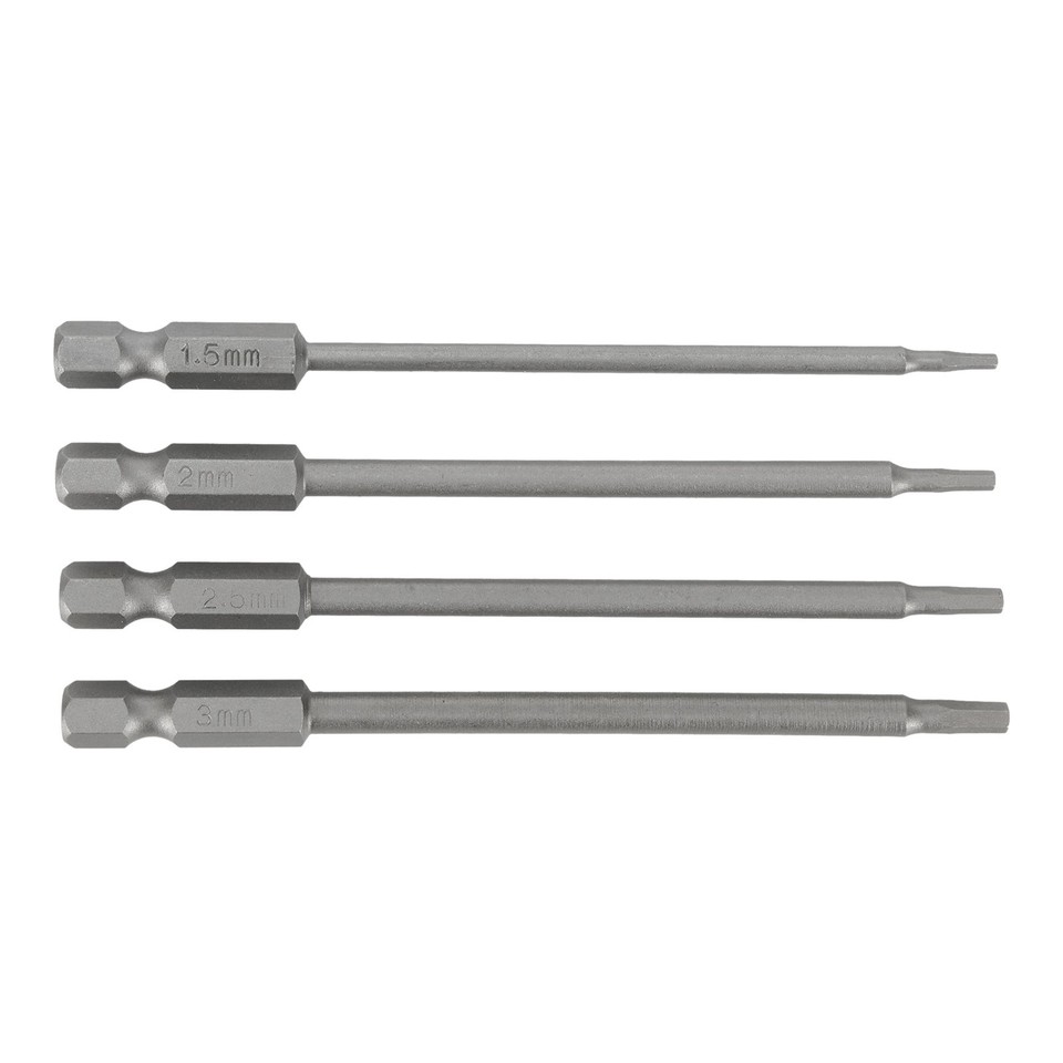 Screwdriver Bits Tools Silver Tool 1.5/2.0/2.5/3.0mm 4pcs Magnetic Head ...