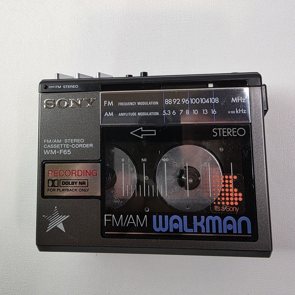 Sony WM-F65 Walkman W/BOX SUPER RARE, Cassette Player NOT Working W ...