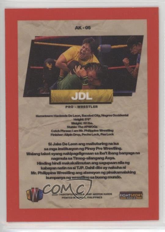2023 Fight Sports Manila MWF Aksyon Red Jake De Leon #AK-06 | eBay