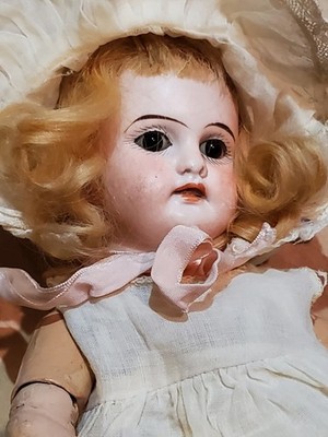 Antique Doll AM 3/0 DEP #1894 11" Tall Jointed Bisque Head Glass Eye ...