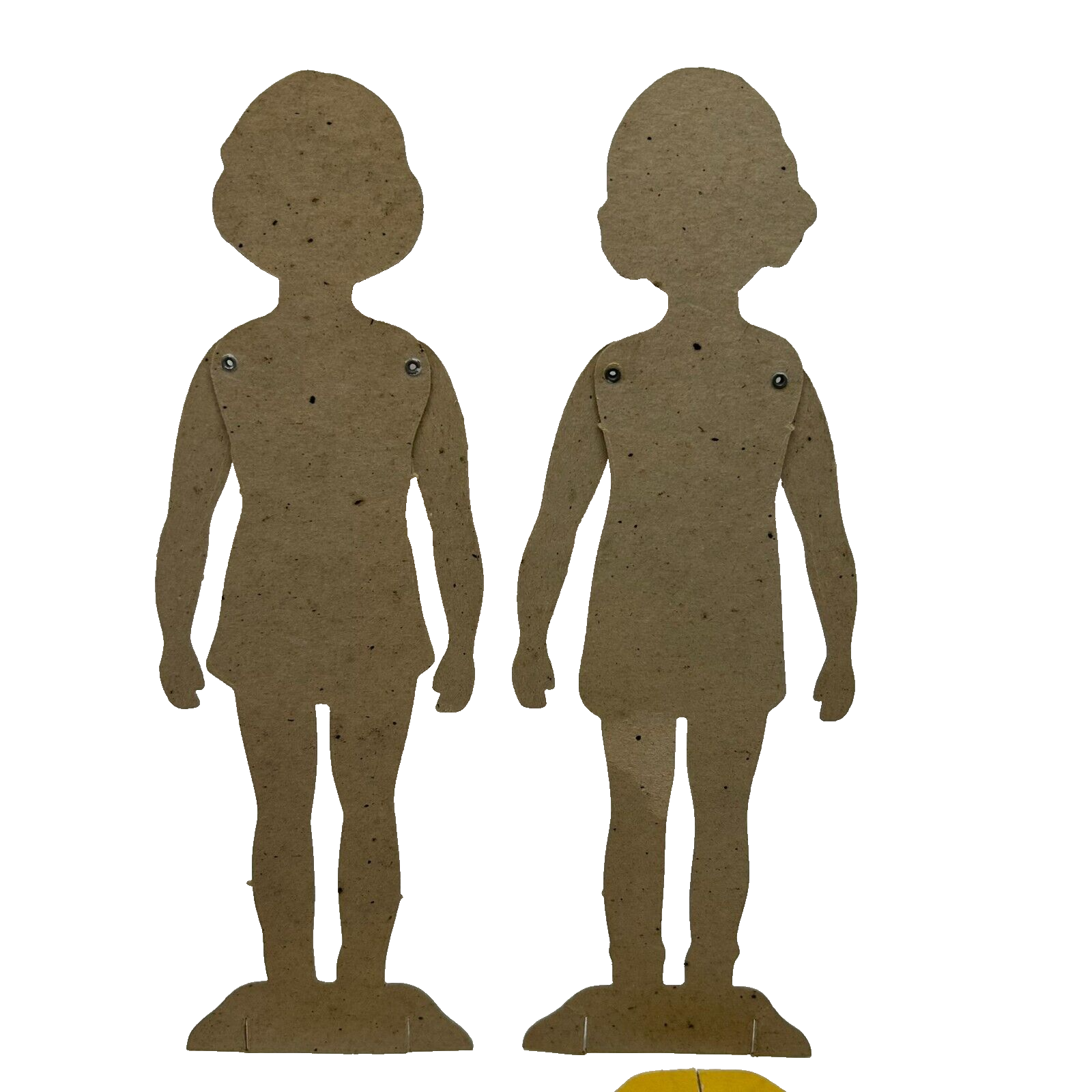 Paper Dolls Cardboard 10" Moveable Arms Slit Cut Dress Paper & Fabric ...