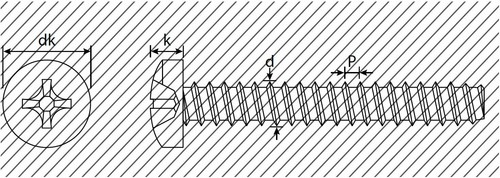 Blechschrauben Rundkopf Linsenkopf Kreuzschlitz DIN 7981 ohne Spitze Ø ...