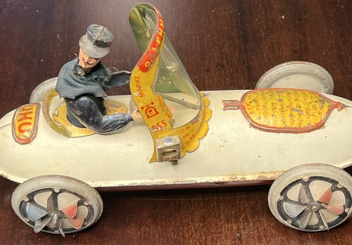Original 1906 Lehmann Vintage Uhu 555 Amphibious Tin Toy Wind-Up Car ...
