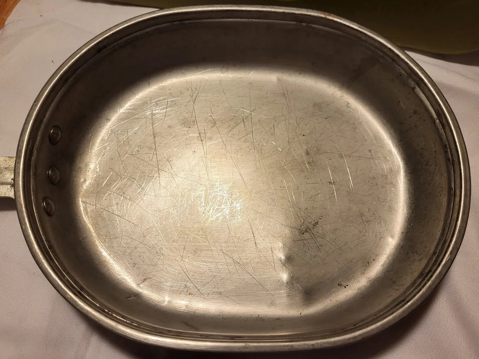 Survival Emergency Bug Out Gear Tin Pan Plate Combo Water Silver Plate ...