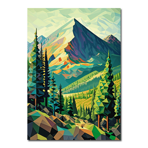 Landscape Trees Mountain Art Photo Poster A4 Print Wall Art | eBay ...