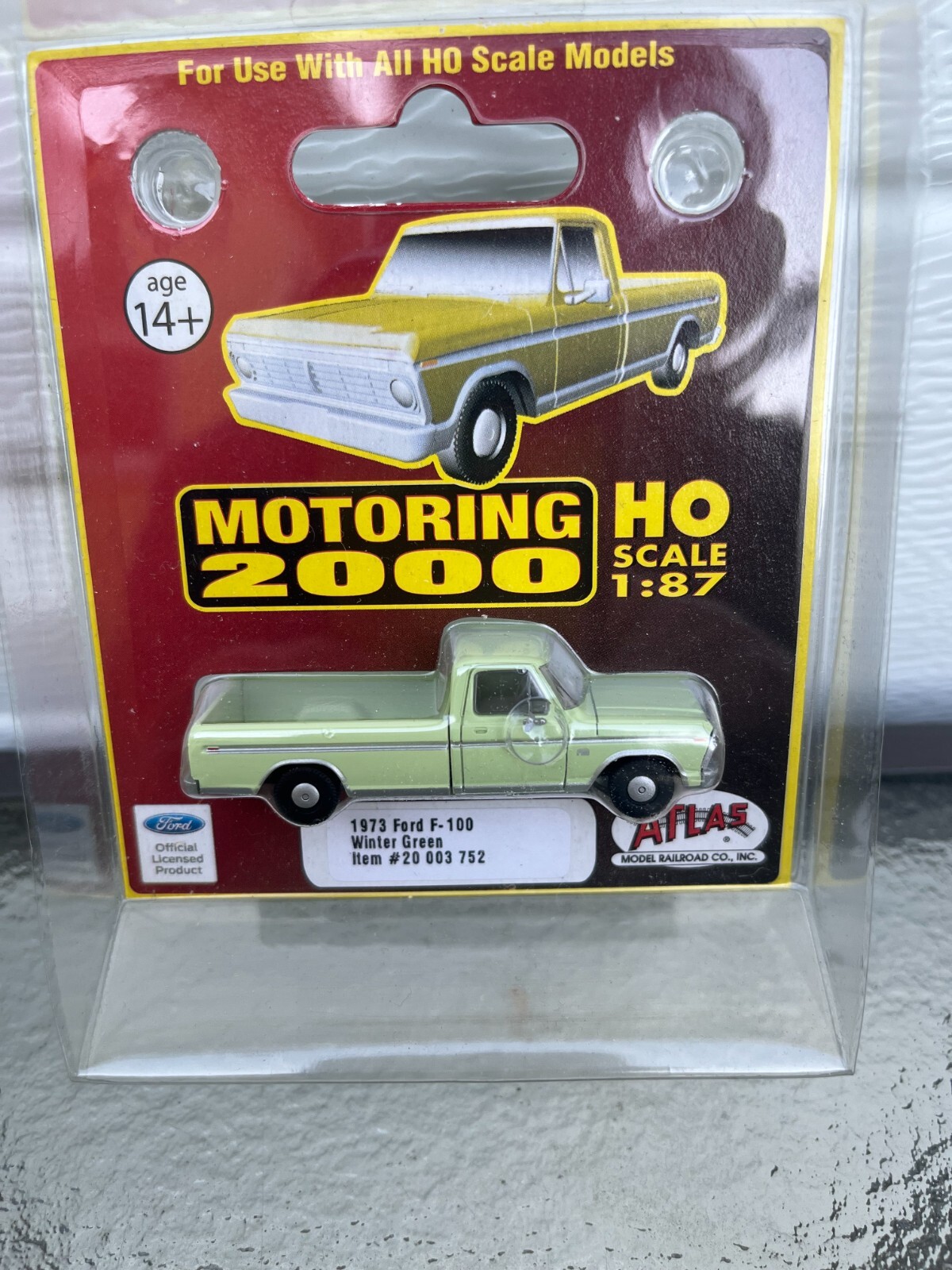 ATLAS HO 1/87 FORD F-100 PICKUP TRUCK WINTER GREEN FARM VEHICLE ...
