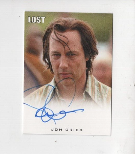 JON GRIES AUTOGRAPH "LOST" RITTENHOUSE ARCHIVES ROGER LINUS AUTO CARD ...